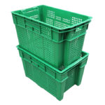 Plastic Produce Crates, Stackable Vegetable Harvest Crates wholesale