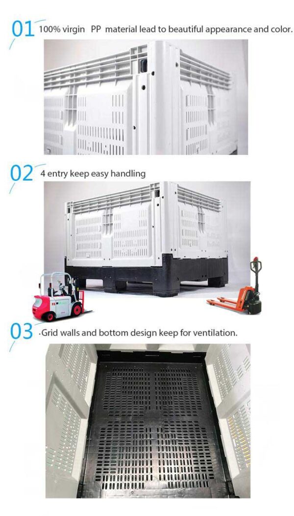 Plastic agricultural bins, Harvest bins for sale, harvest container ...